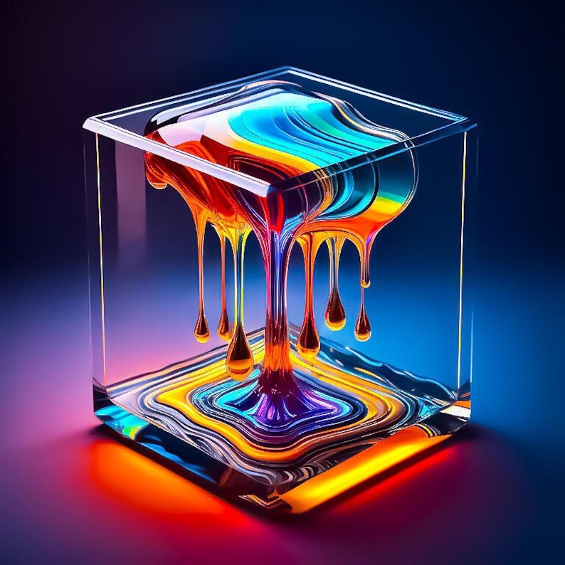 Liquid Cube-4 (DIGITAL DOWNLOAD for PRINT) - Etsy UK