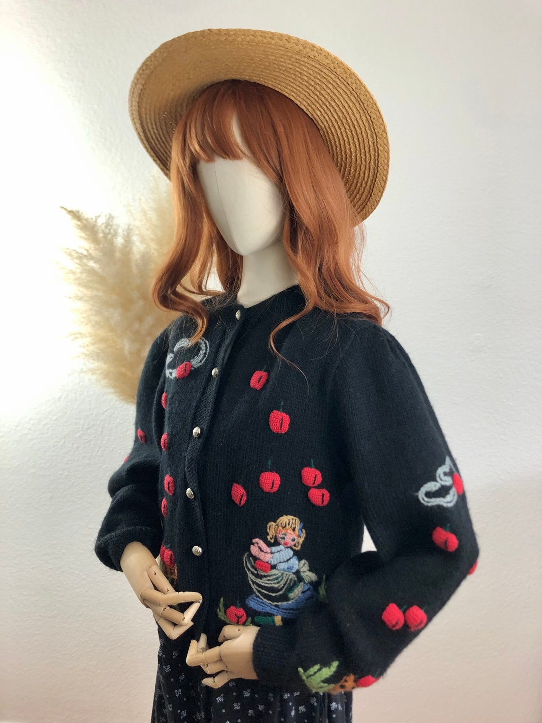 Vintage Traditional Jacket Handmade Wool Gr. L please Note Dimensions - Etsy