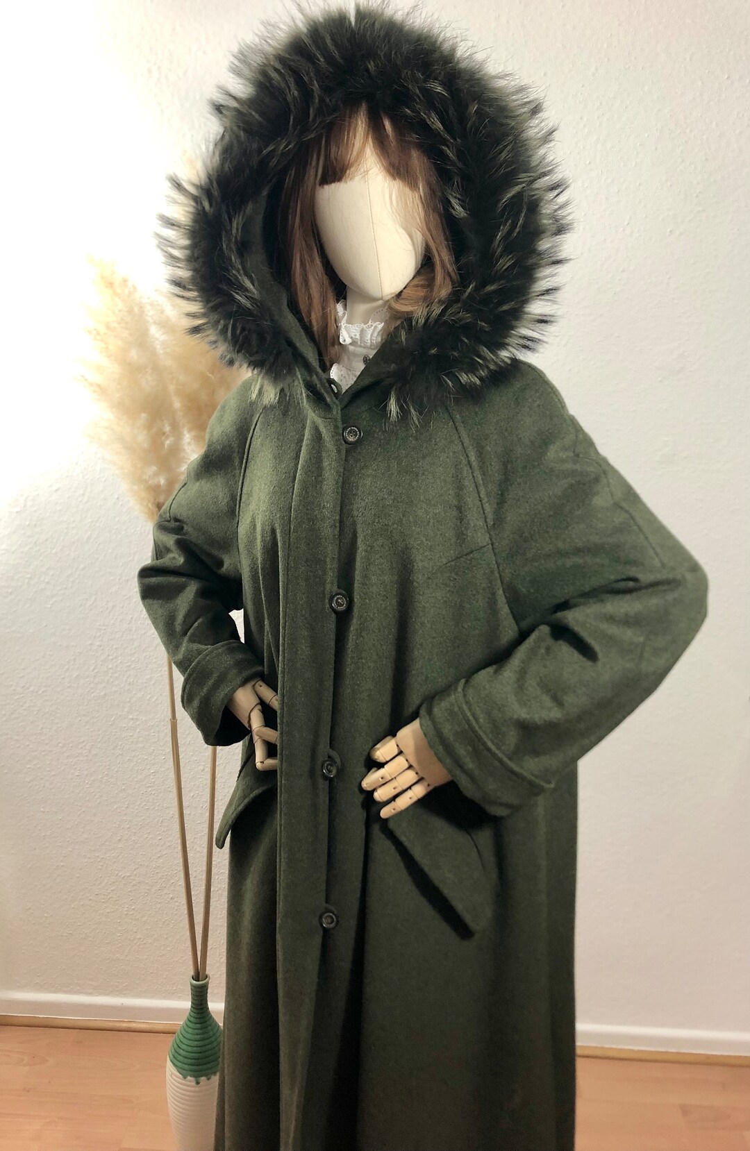 Vintage Traditional Coat Loden Frey Green Size 44-46/ US 12-14 please ...