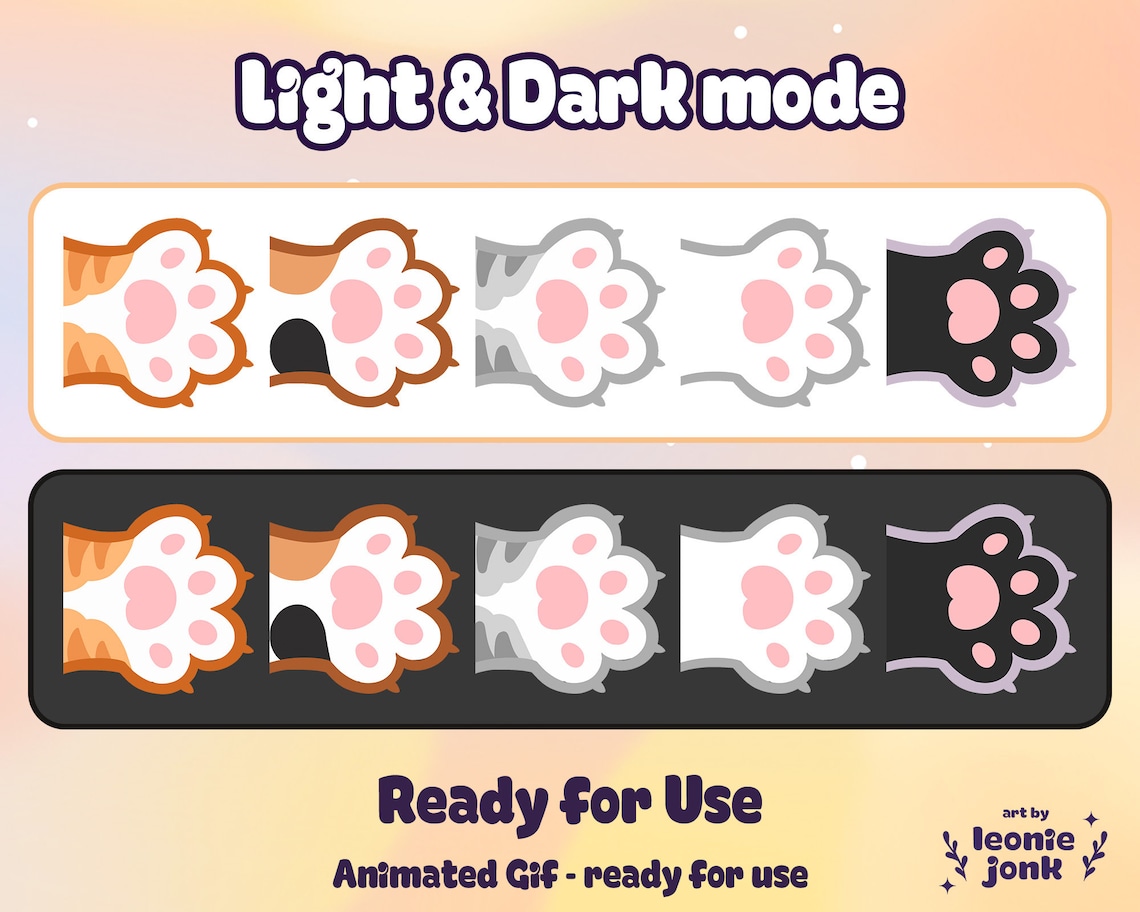 Animated Cat Paw Emotes | Grabby Twitch/discord Claws (GIF, Instant ...