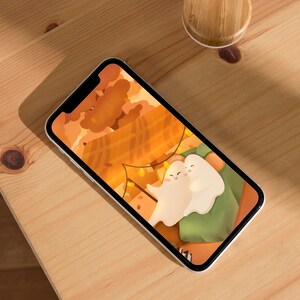 Magical Ghostie Date Wallpaper | Cozy Autumn Cottage Core | Cosy ...