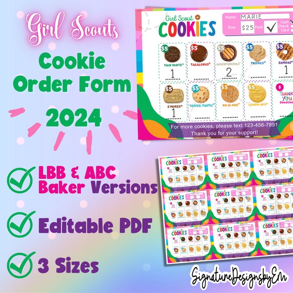 Cookie Order Form - Etsy