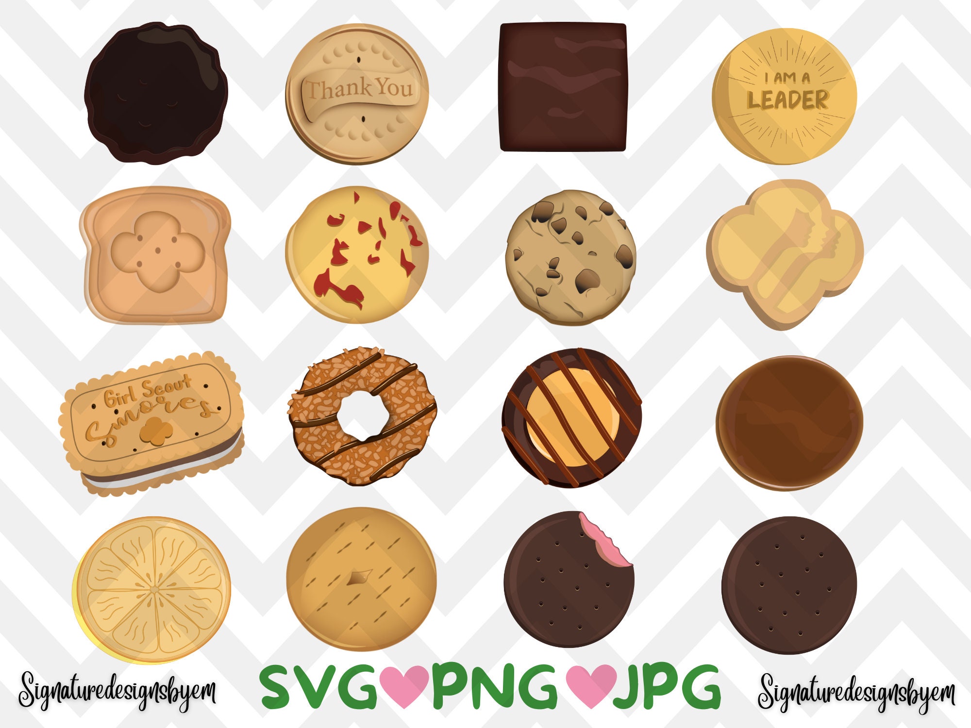 Girl Scout Cookie Clipart SVG PNG Cut Files Girl Scout - Etsy Denmark