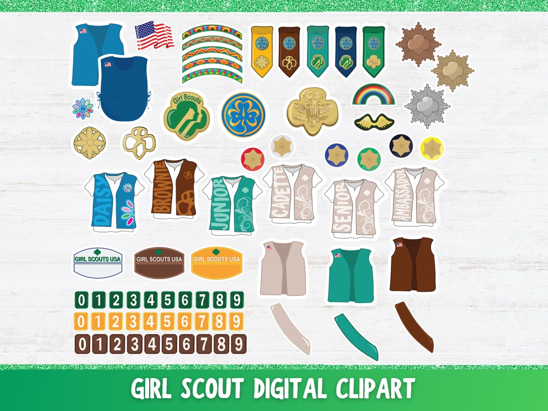 Girl Scout PNG Clipart, Badge & Patch Designs, Digital Stickers, Clip ...