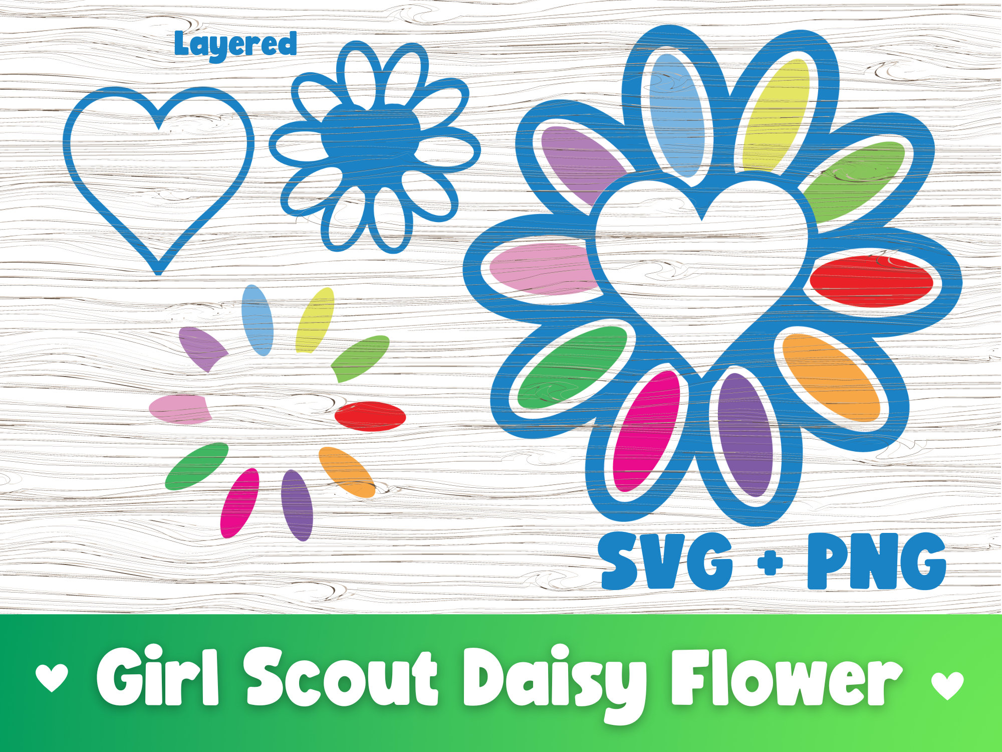 Girl Scout Daisy Flower Clipart
