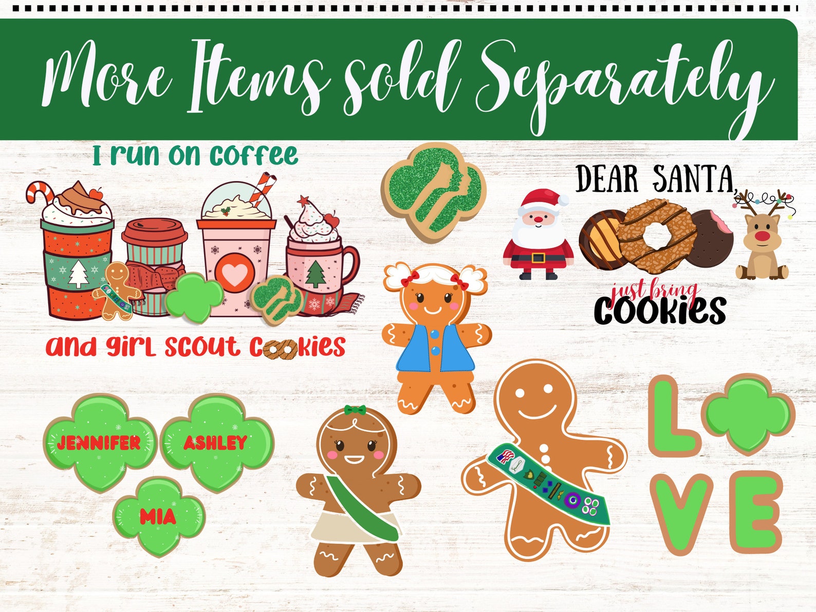 Girl Scout Holiday Cups Design I Run on Coffee and Girl Scout - Etsy