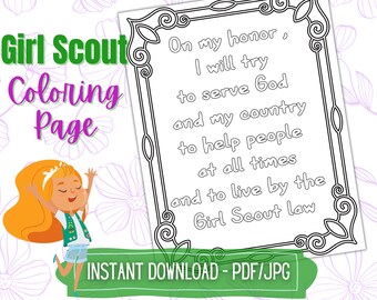 Daisy Girl Scouts Coloring Page - Etsy