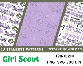 Seamless Girl Scout Pattern - Etsy