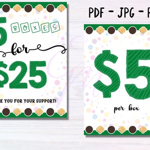 Cookie Flyer for Girl Scout Booth, Girl Scout Sign, Cookie Sales, Girl ...