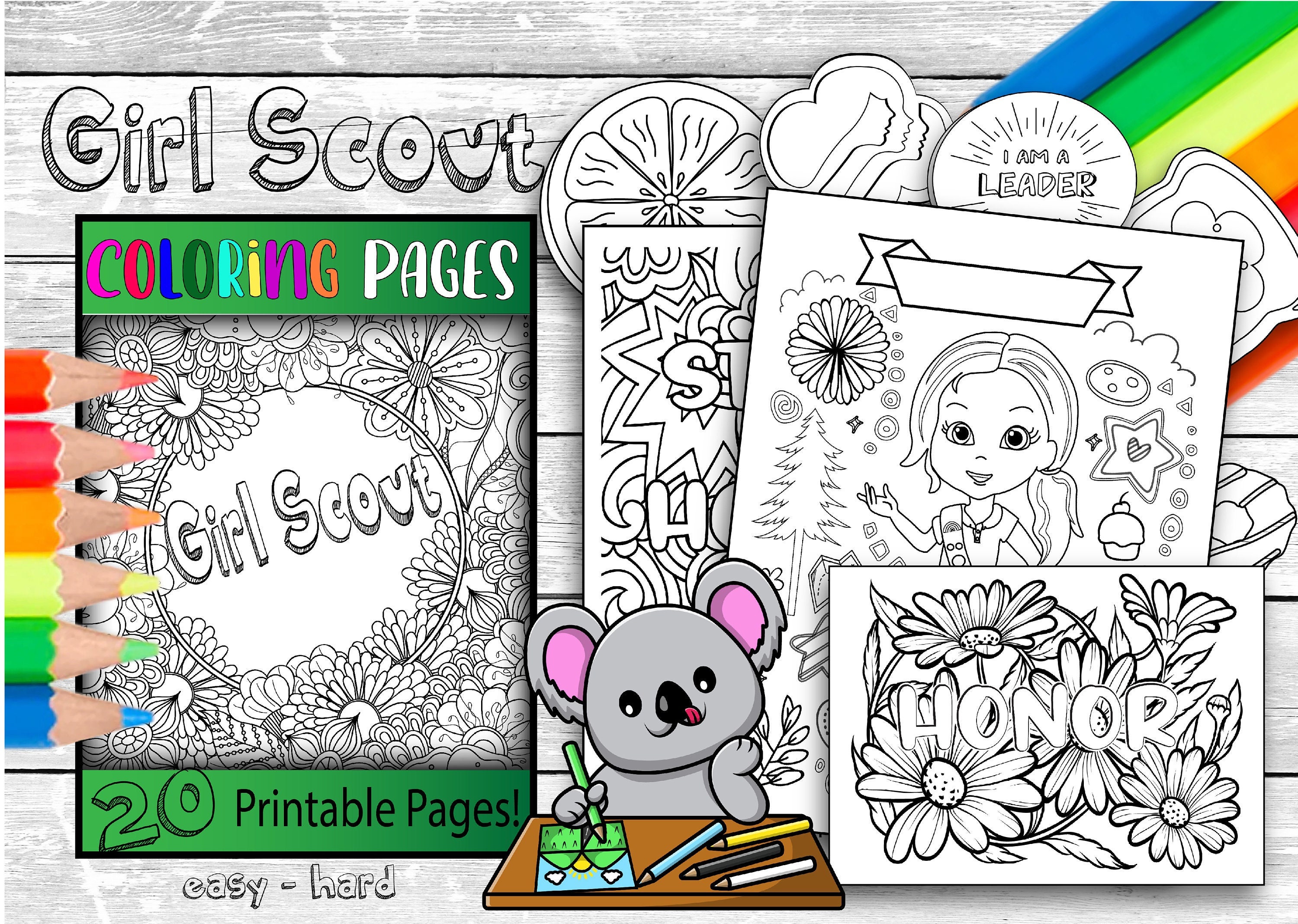 Daisy Coloring Pages Girl Scouts