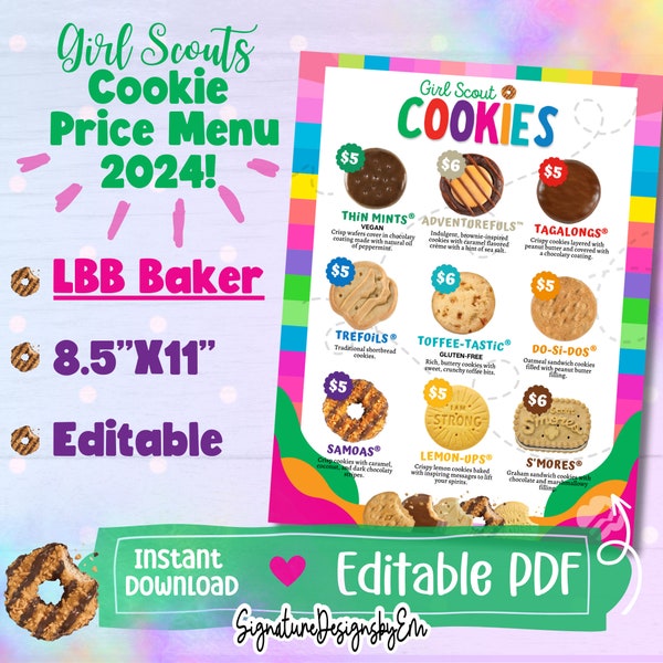 Girl Scout Cookie Flyer - Etsy