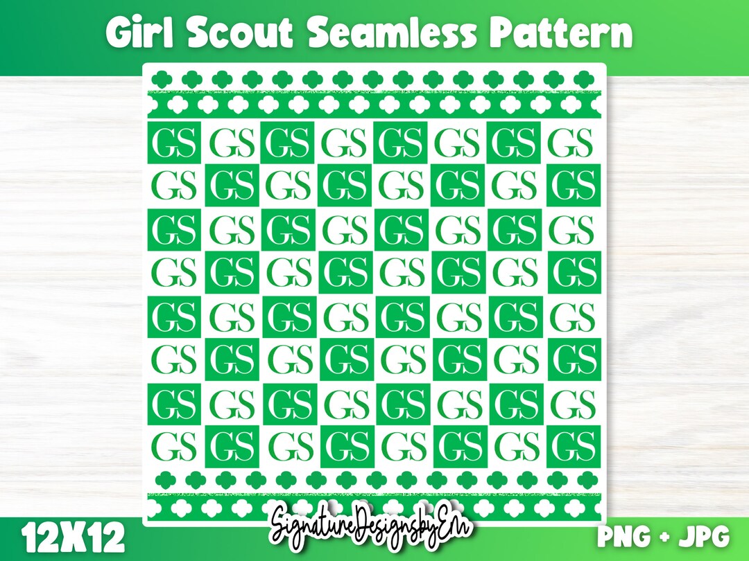 Girl Scout Trefoil Pattern Girl Scout Seamless Design - Etsy