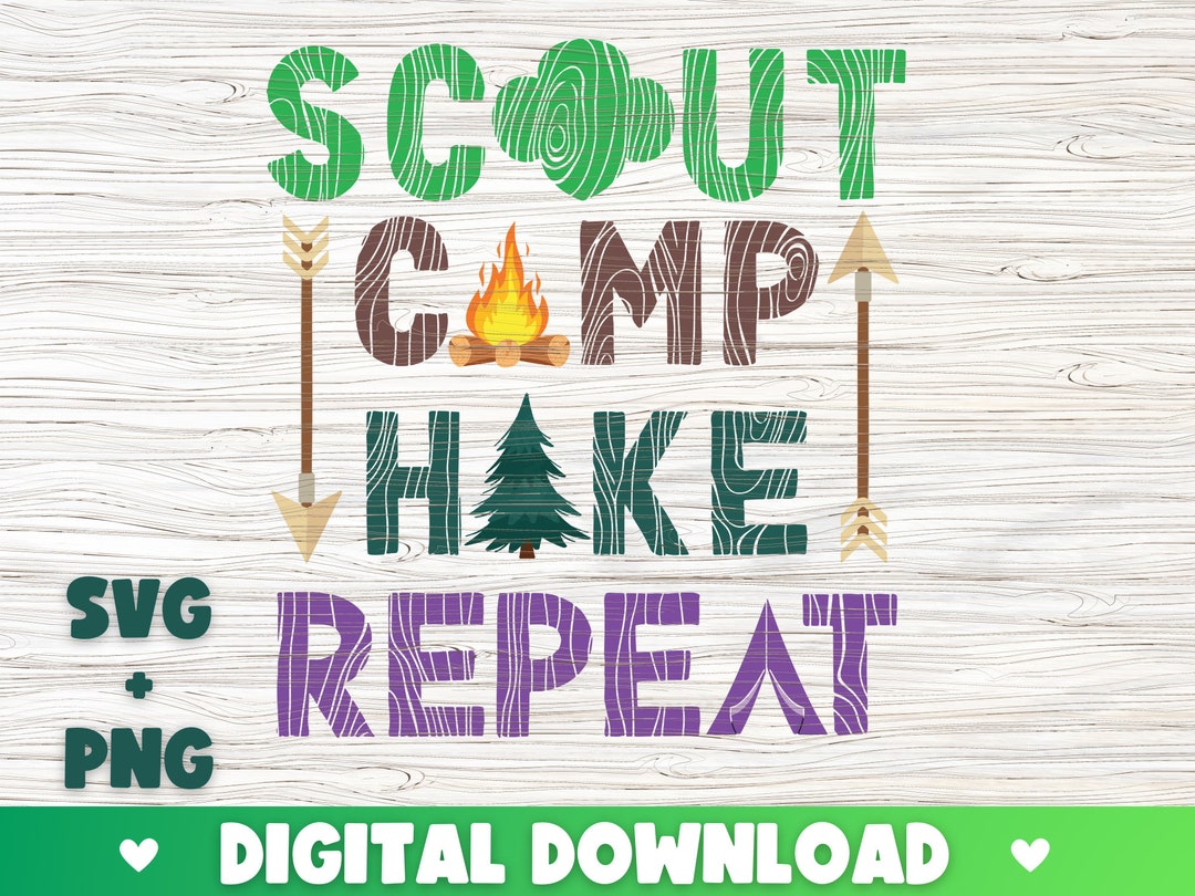 Scout Camp SVG PNG, Logo for Girl Scouts, Digital Design, Girl Scout ...