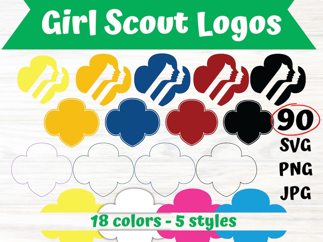 Girl Scout Logos, Girl Scout SVG PNG, Cut Files for Cricut/silhouette, Girl Scout Logo Colorful ...