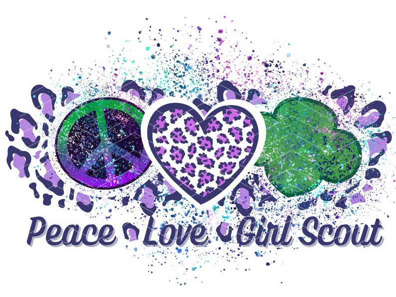 Girl Scout SVG Peace Love Girl Scout Clipart Instant - Etsy