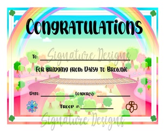 Girl Scout Cadette Certificate - Etsy