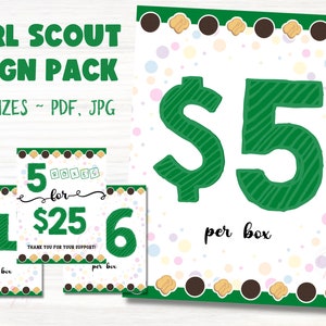 Cookie Flyer for Girl Scout Booth, Girl Scout Sign, Cookie Sales, Girl ...