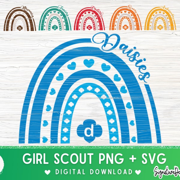 Girl Scout Rainbow Svg - Etsy