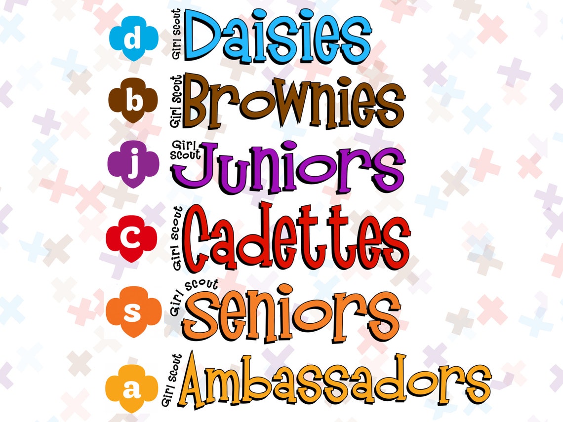 Girl Scout Logos Daisy Brownie Junior Senior Cadette - Etsy