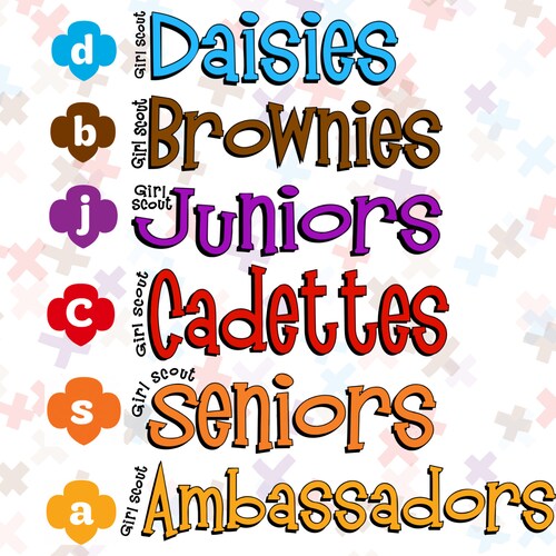 Girl Scout Logos Daisy Brownie Junior Senior Cadette - Etsy