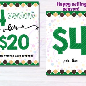Cookie Flyer for Girl Scout Booth, Girl Scout Sign, Cookie Sales, Girl ...