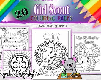Daisy Scout Coloring Pages - Etsy