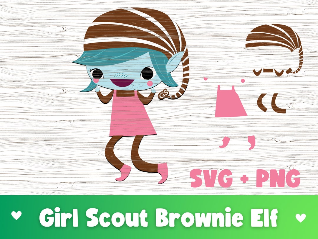 Girl Scout Brownie SVG, Brownie Elf PNG, Cut File, Cricut or Silhouette ...