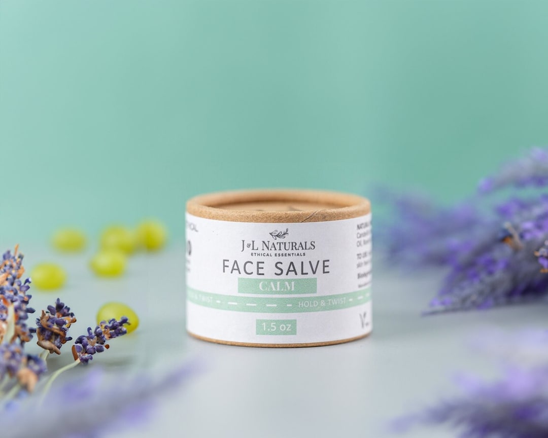 Lavender + Grapeseed Oil | Calm Face Salve for Sensitive Skin | All ...