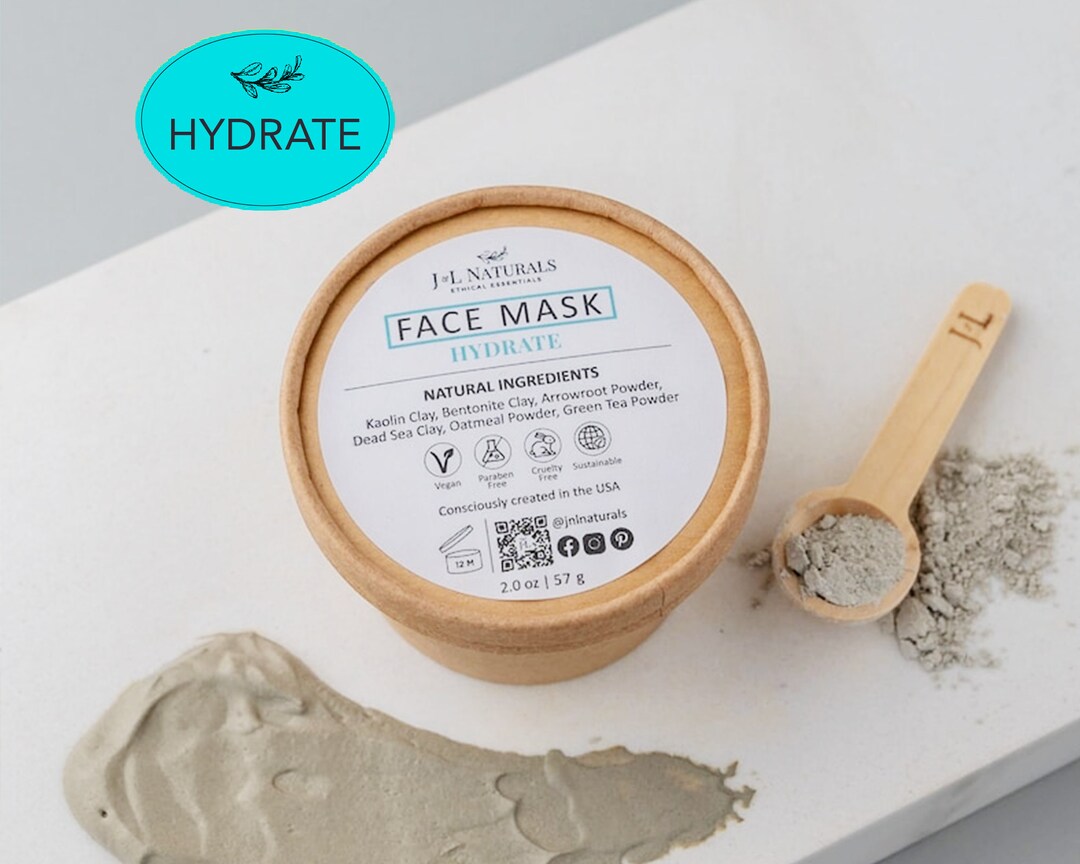 Dead Sea Clay + Green Tea Powder | Natural Facial Clay Mask | Hydrating ...
