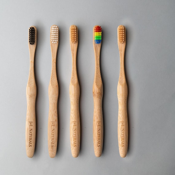 Bamboo Toothbrush Zero Waste Toothbrush Biodegradable Toothbrush Natural Bath Essentials Eco Friendly Gift Vegan Oral Care Wooden Etsy