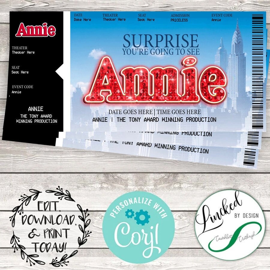 Annie The Musical Clip Art