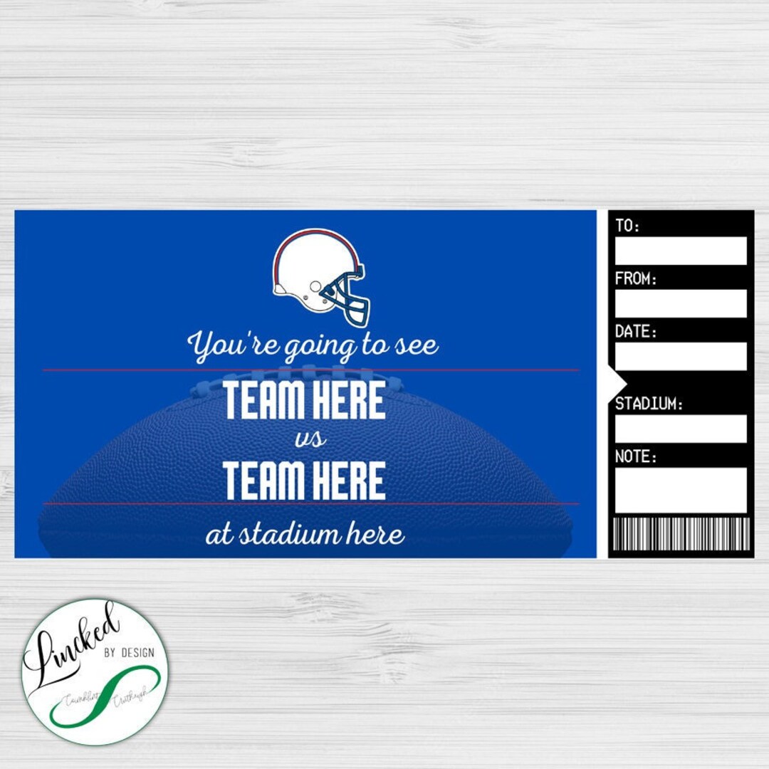 Buffalo Bills Themed | Keepsake Event Ticket - Etsy
