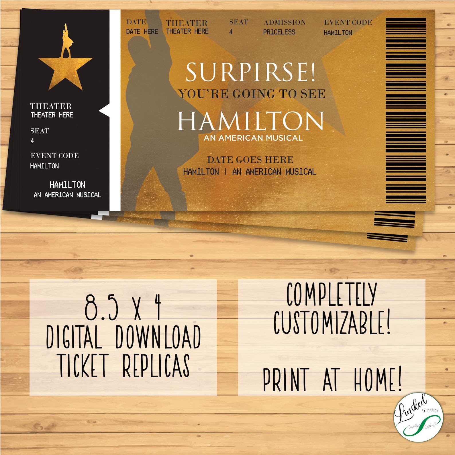 Printable Hamilton Ticket Printable World Holiday