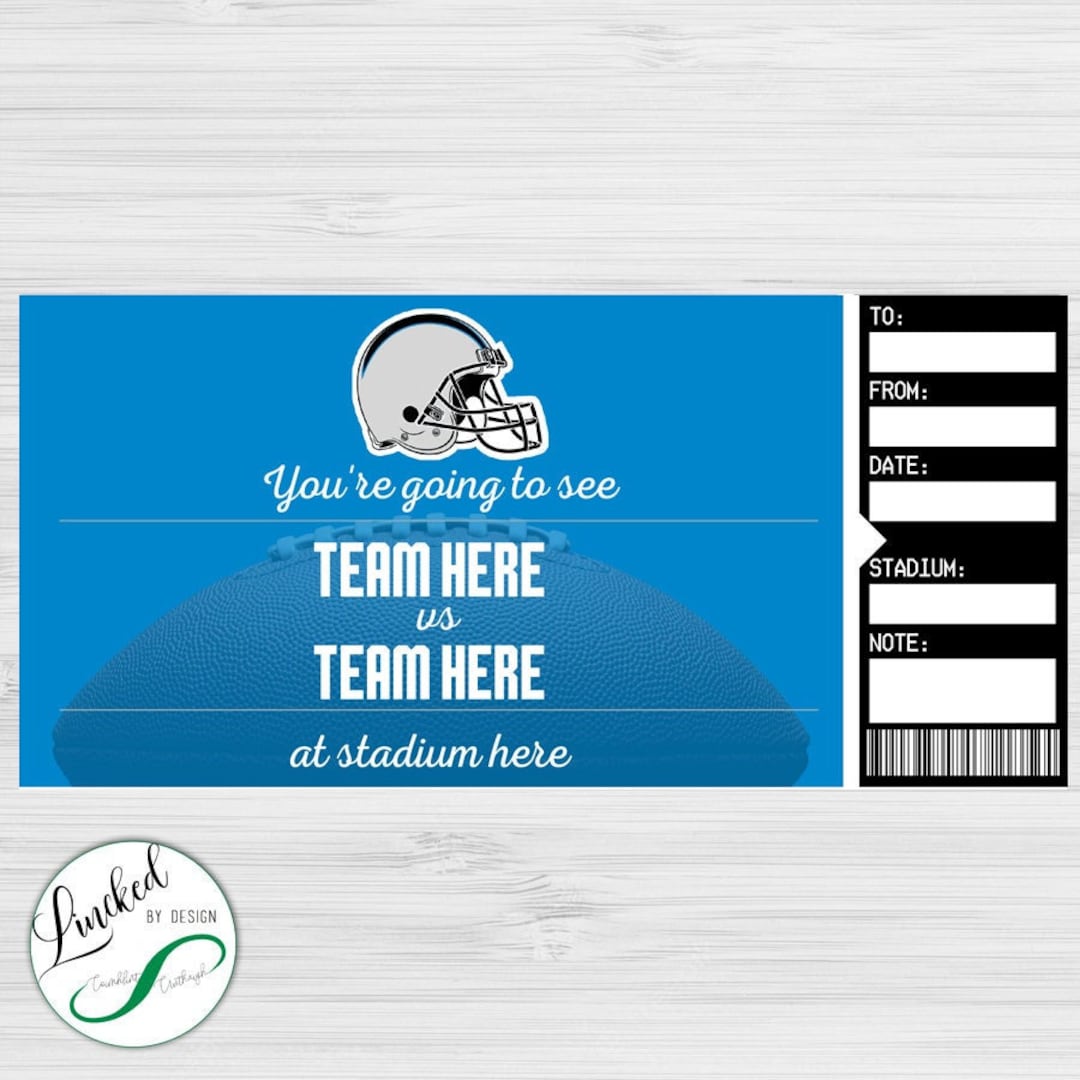Carolina Panthers Themed | Keepsake Event Ticket - Etsy