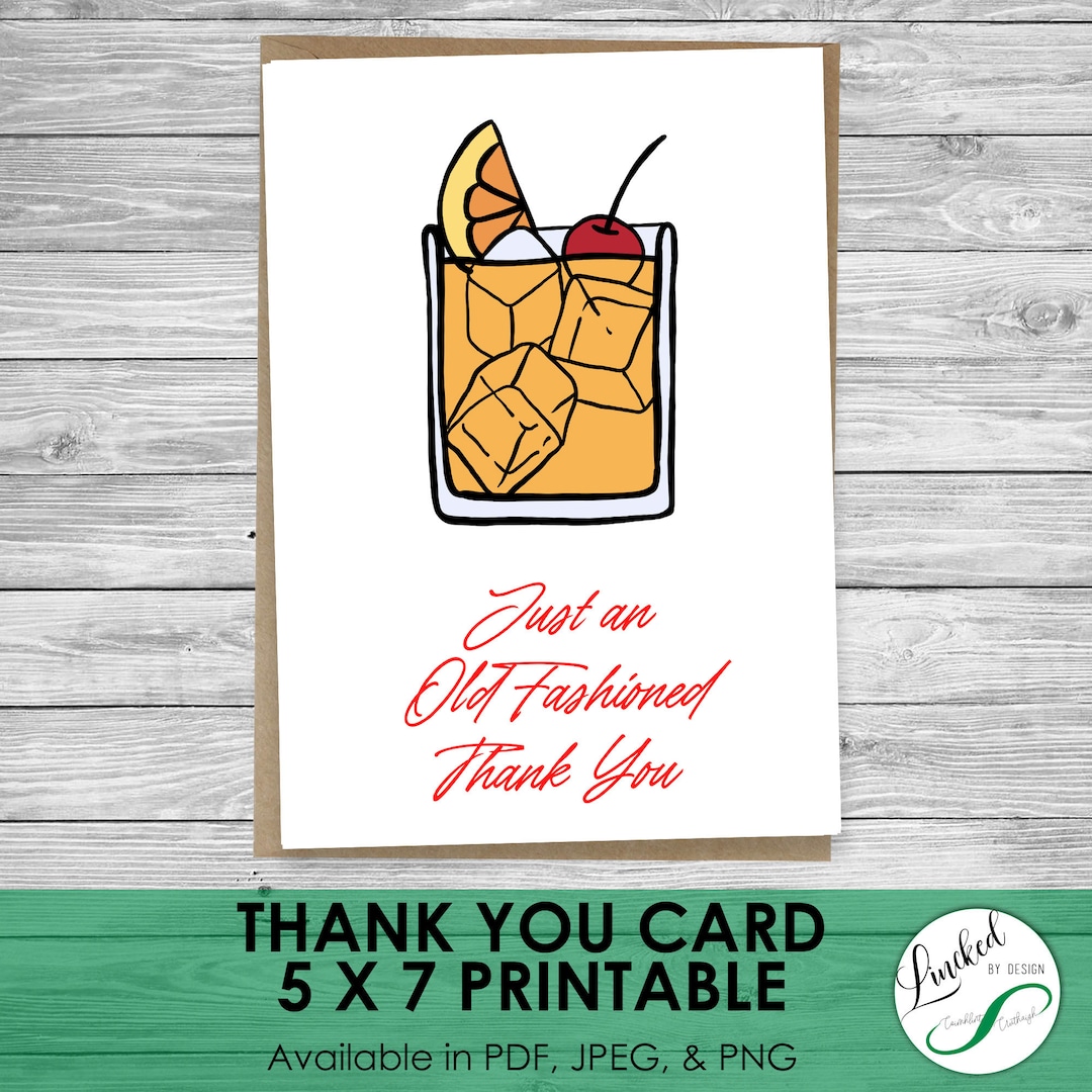 Old Fashioned Printable Thank You Card, Funny Thank You, • INSTANT ...