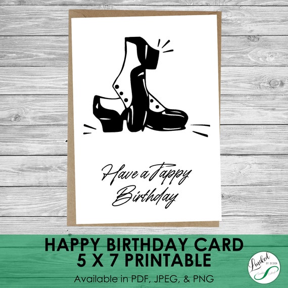 Tappy Birthday Birthday Card Funny Birthday Tap Dance - Etsy