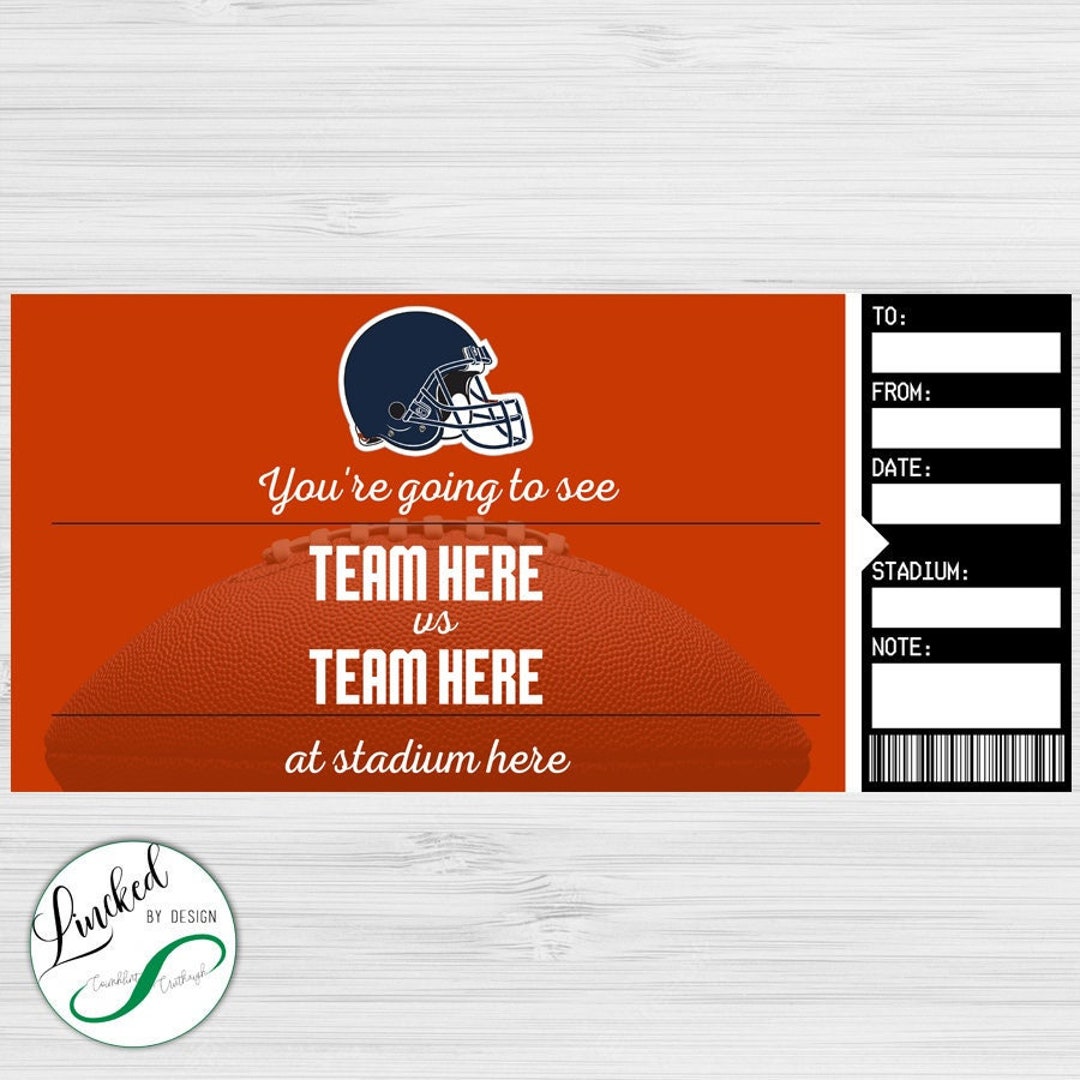 Chicago Bears Themed | Keepsake Event Ticket - Etsy