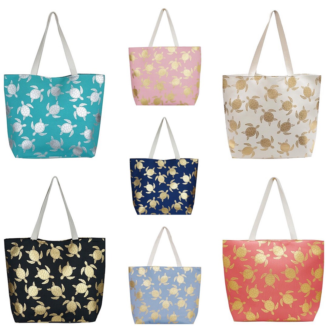 Sea Turtle Beach Bag Tote Handbag Canvas Bag Travel Tote Vacation Bag ...