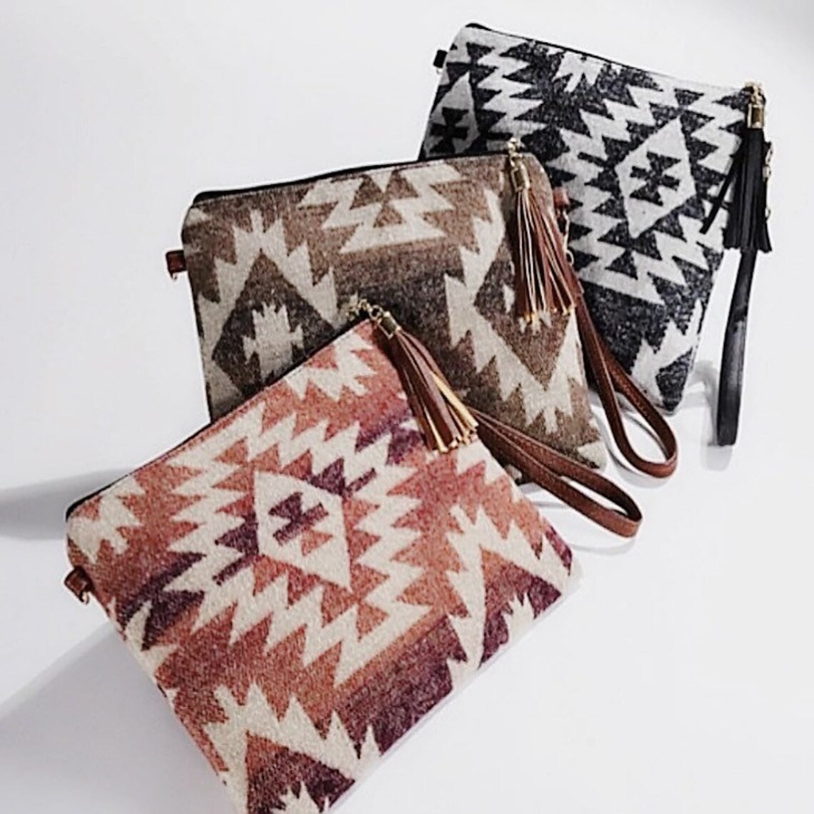 Aztec Print Crossbody Bag Handbag Wristlet Clutch Boho Navajo - Etsy