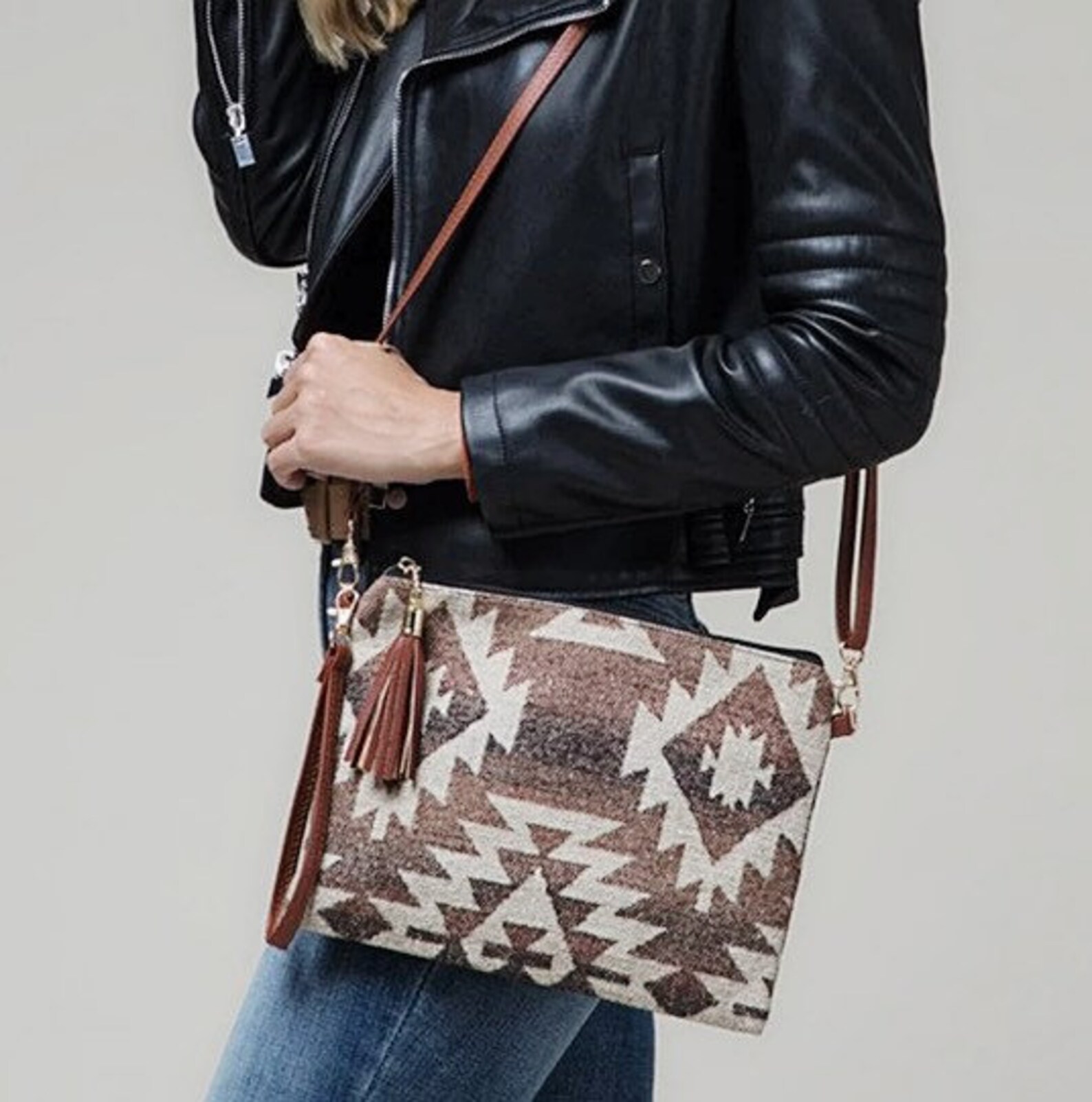 Aztec Print Crossbody Bag Handbag Wristlet Clutch Boho Navajo - Etsy