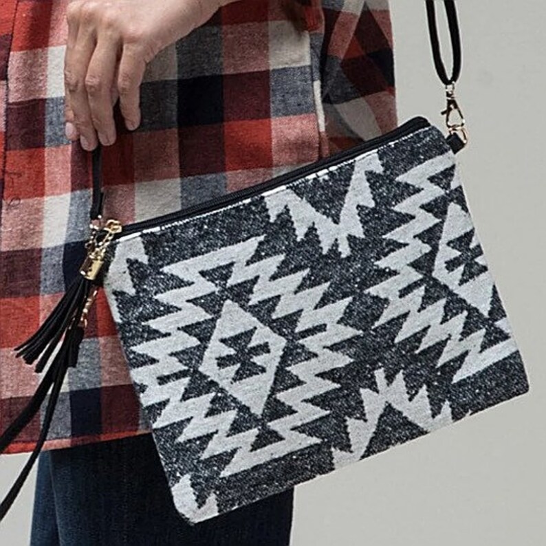 Aztec Print Crossbody Bag Handbag Wristlet Clutch Boho Navajo - Etsy
