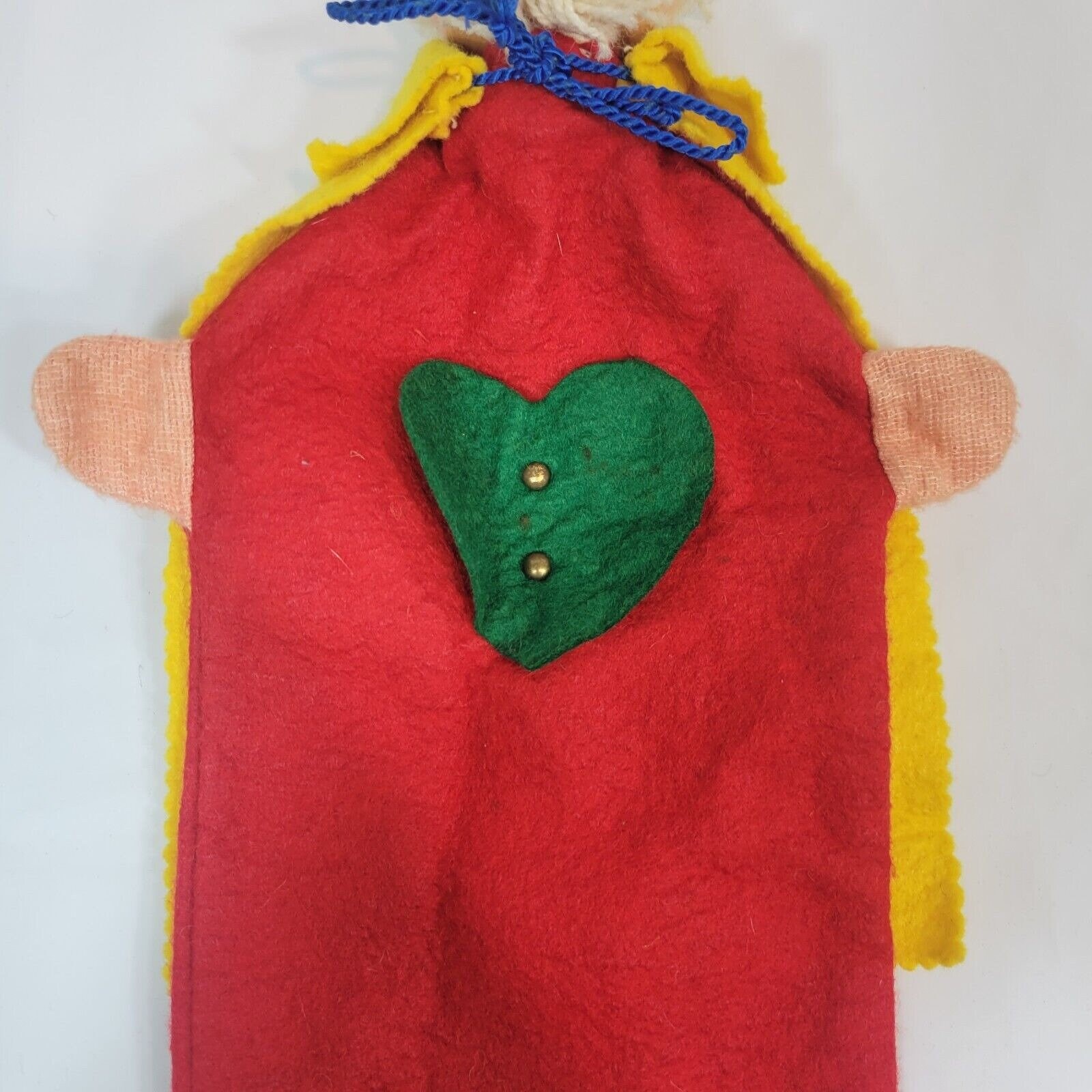 Vintage King Hand Puppet Wood Hand Painted Face Felt Body Play - Etsy