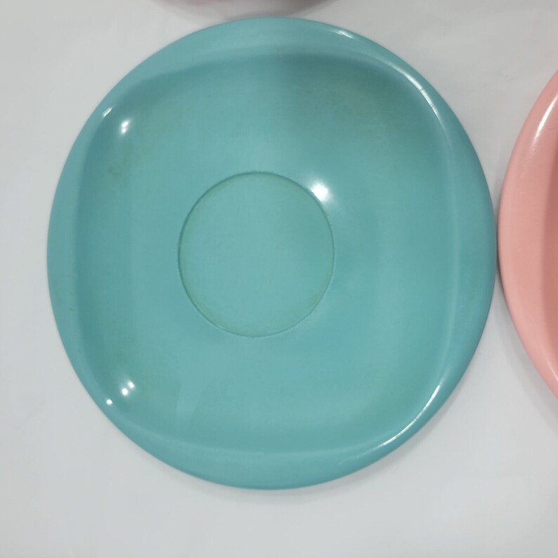 Vintage Boonton Ware 6" Melmac Plates Round Multicolor Set of 4 Pretend ...