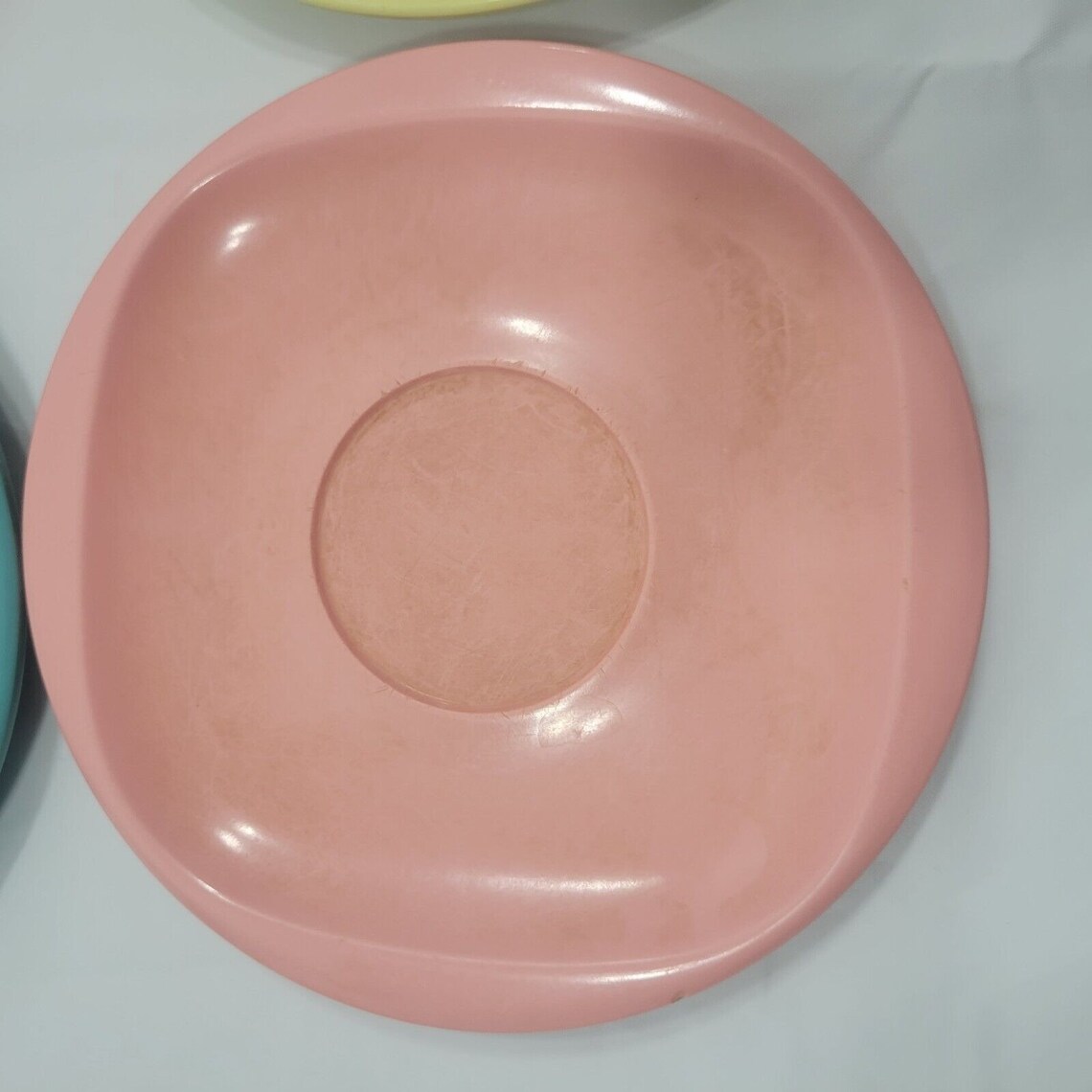 Vintage Boonton Ware 6" Melmac Plates Round Multicolor Set of 4 Pretend ...