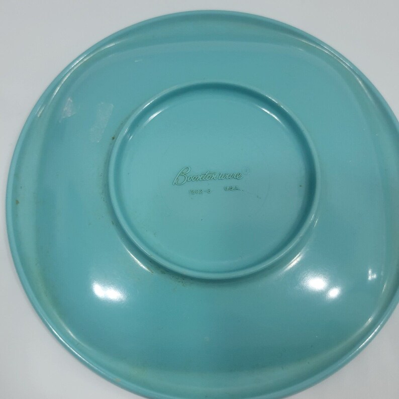 Vintage Boonton Ware 6" Melmac Plates Round Multicolor Set of 4 Pretend ...