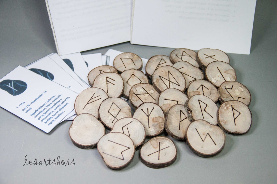 Viking Futhark Runes Divination Runes Runic Alphabet Rustic Chestnut ...