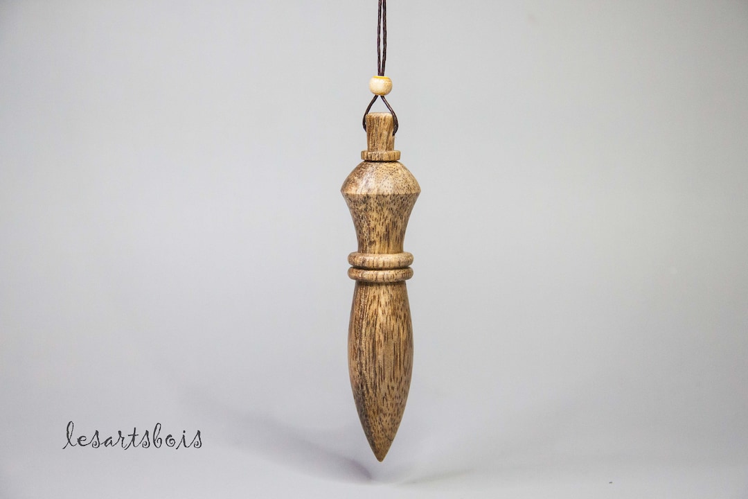 Thoth Pendulum in Mango Wood (india) Long 9.9 Cm - ø 2 Cm - Weight 11.3 ...