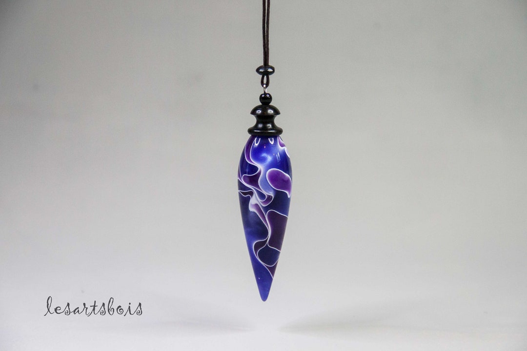 Divination Pendulum in Resin and Ebony Wood cameroon Weighted Pendulum ...