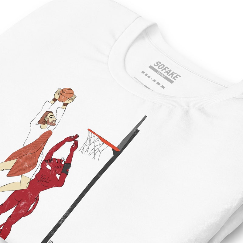 Jesus Dunking on Devil - Etsy