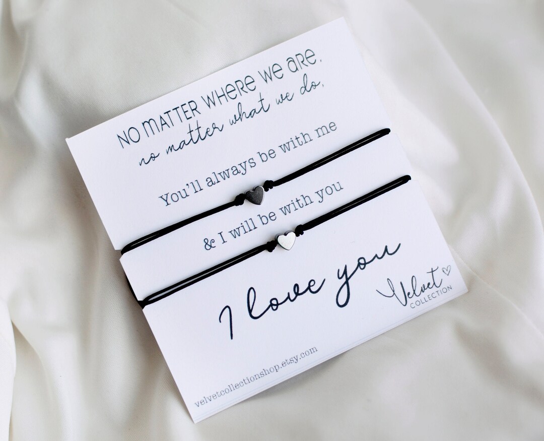Couple Bracelets Simple Promise Bracelets Distance Couple Bracelet Set ...